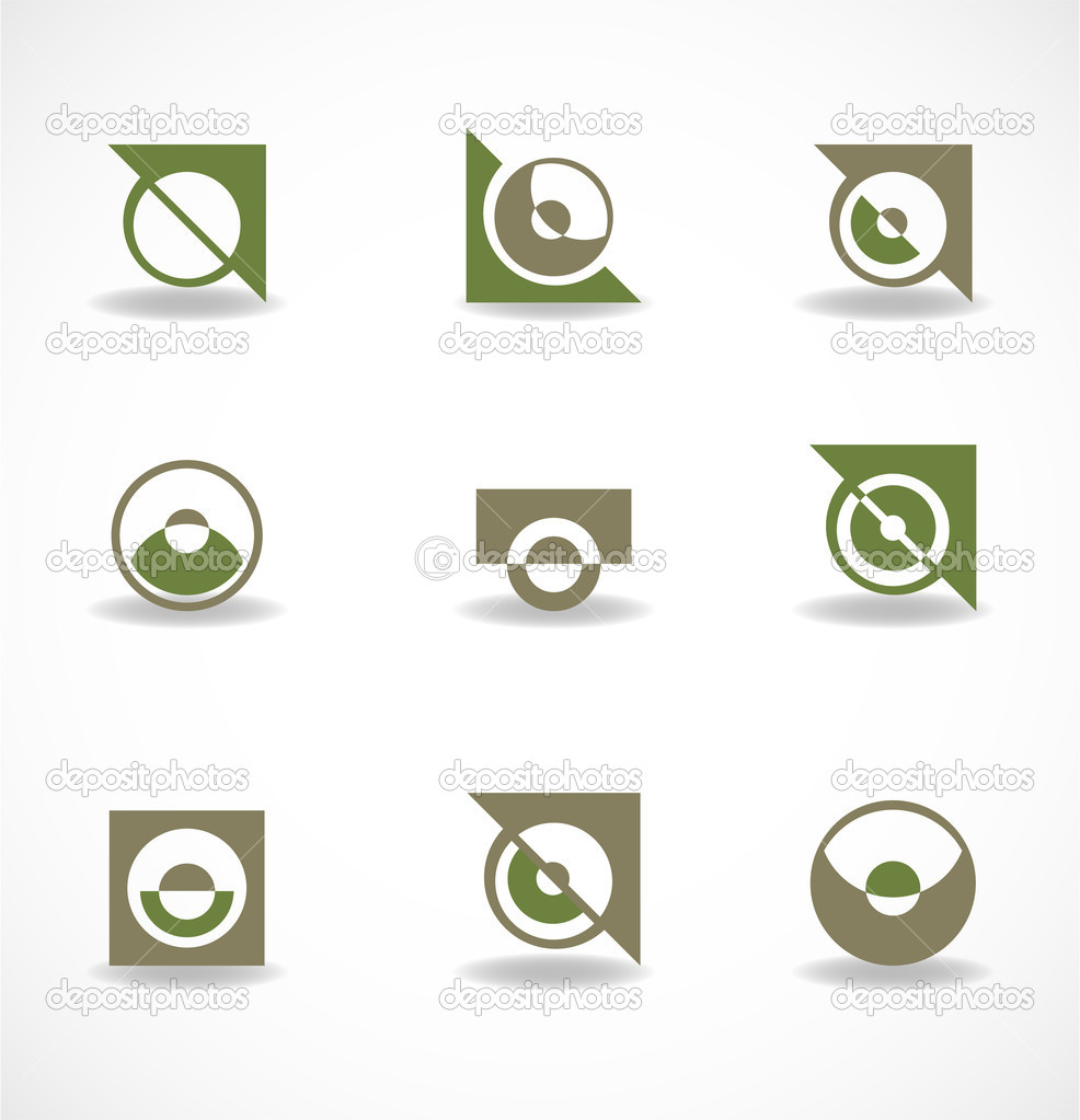 Juego de símbolos para logo Vector de stock por ©katerinarspb 19719497