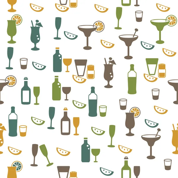 Drinks Vector Seamless Pattern Alcohol Beverages Background Brown ...