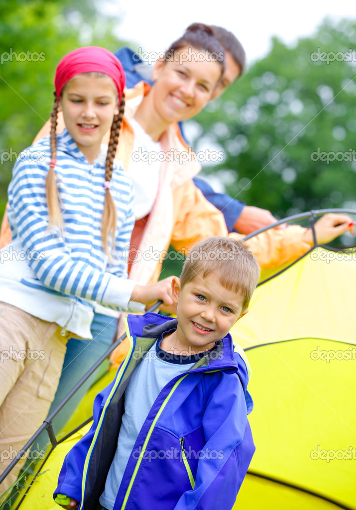 Young boy camping Stock Photo by ©mac_sim 26385519
