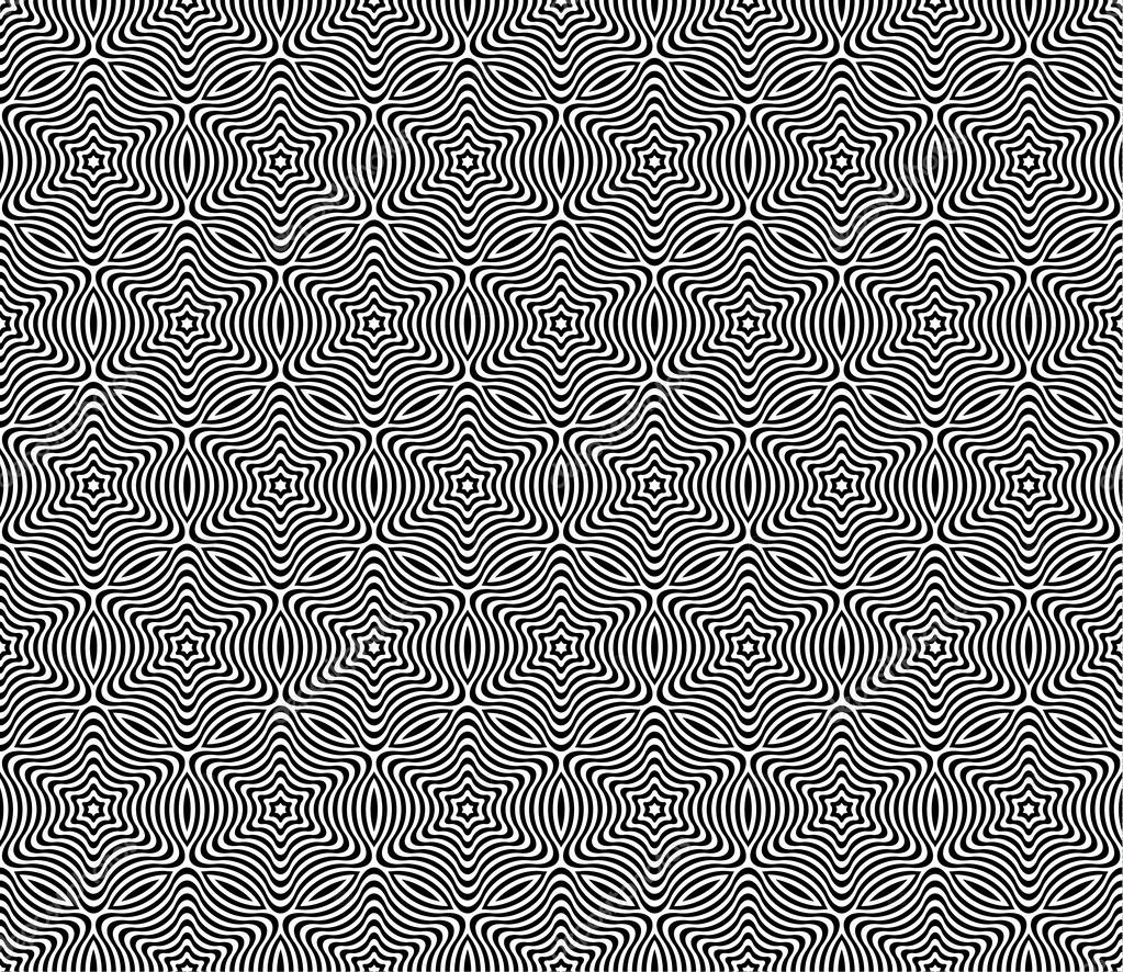 Seamless monochrome pattern geometric optical illusion — Stock Vector ...