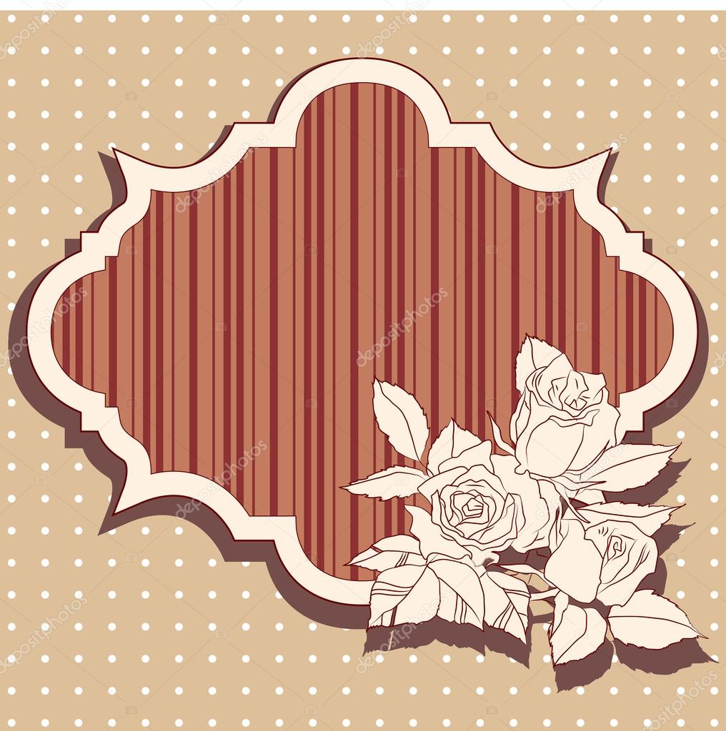 Retro frame with roses Stock Vector by ©may-yul 27827561