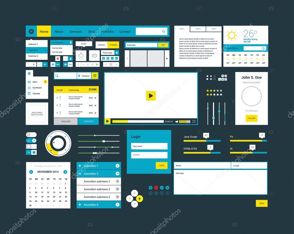 UI elements set Stock Vector by ©onytony.com 45704461 UI elements set Stock Vector by ©onytony.com 45704461