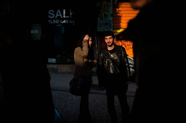 People street backlit Stock Photos, Royalty Free People street backlit ...
