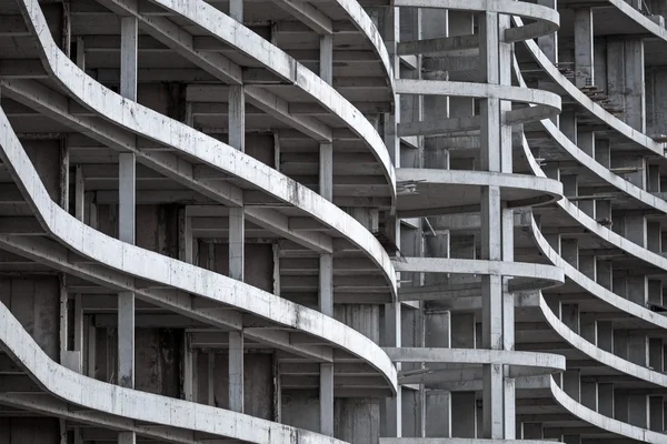 Abstract modern architecture fragment with concrete floors and walls ...