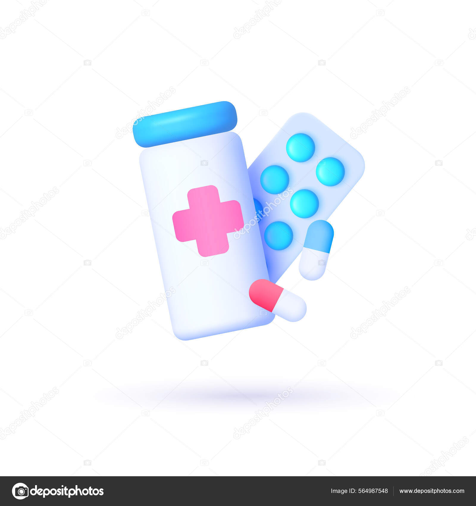 Pharmacy Symbol Vector 3d