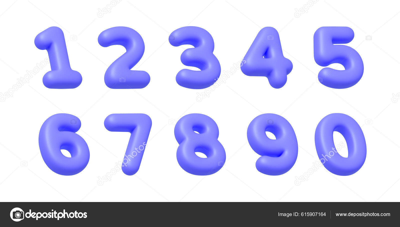 Number Realistic Style White Background Number Paper Design Banner ...