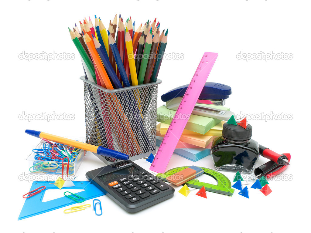 Stationery on a white background Stock Photo by ©evgenyiL 15332173