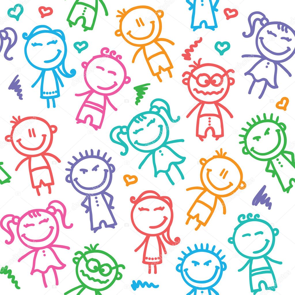 Patrón de niño Stock Vector by ©redcollegiya 23071892