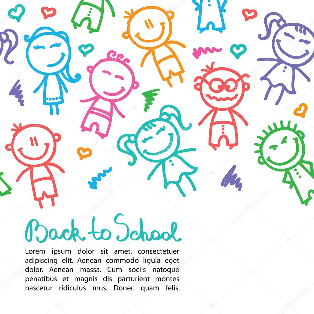 Kid background — Stock Vector © redcollegiya #28860561