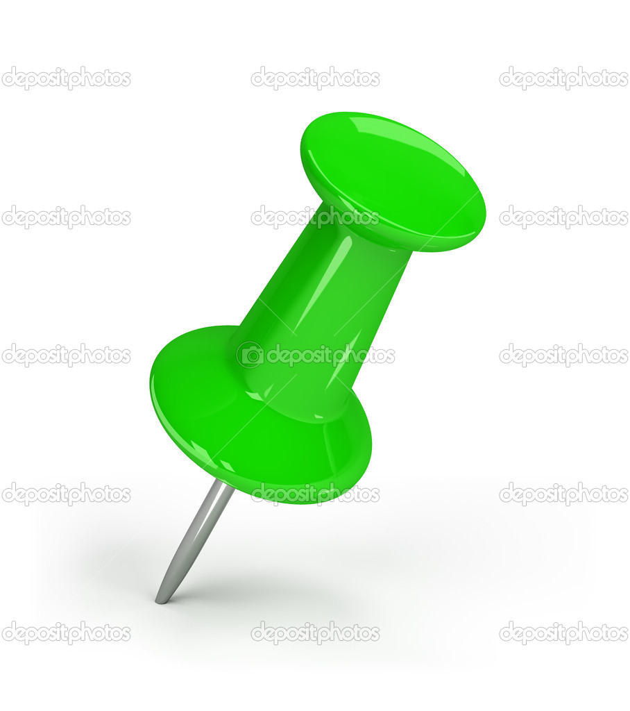 Green pushpin — Stock Photo © AlexanderMas #24671737 Green pushpin — Stock Photo © AlexanderMas #24671737
