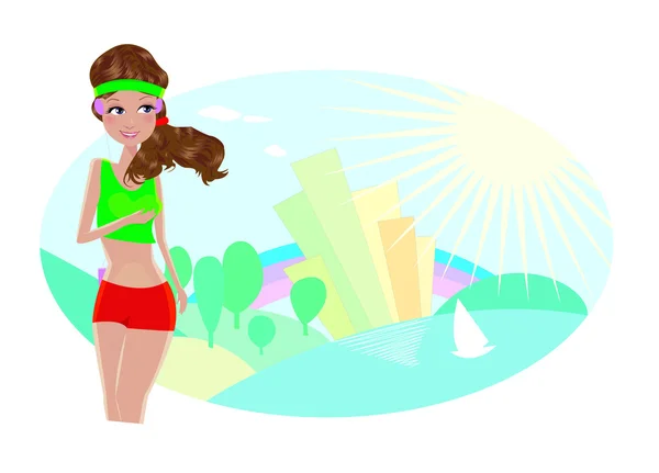 Morning exercise cartoon Vector Images | Depositphotos