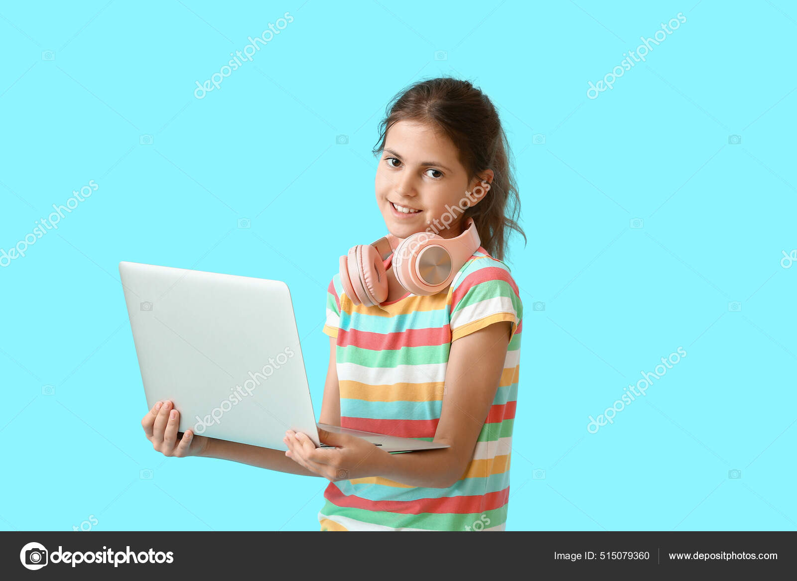 Little Programmer Laptop Color Background Stock Photo by ©serezniy ...