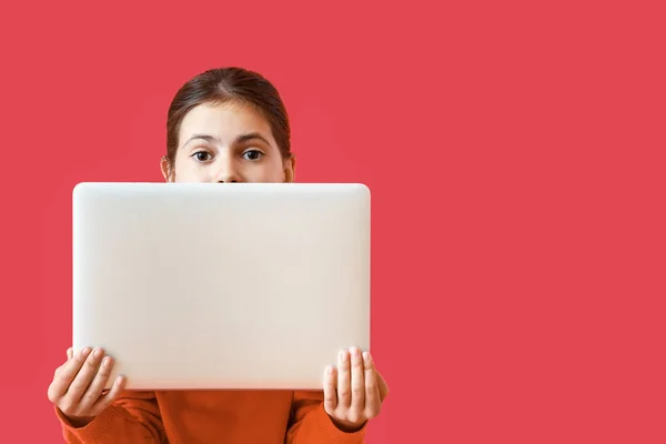 Little Programmer Laptop Color Background Stock Photo by ©serezniy ...