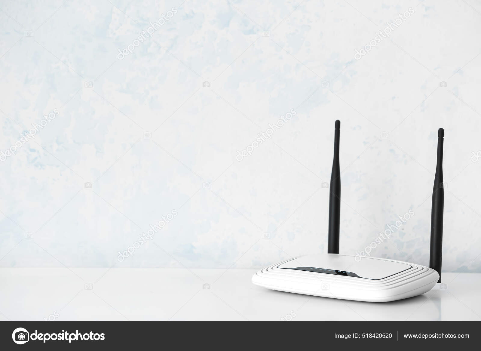 Modern Router Table White Wall — Stock Photo © serezniy #518420520