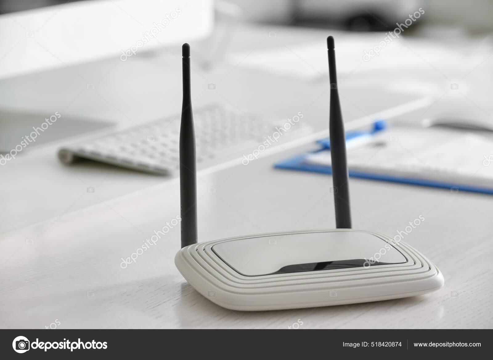 Modern Router Table Office — Stock Photo © serezniy #518420874