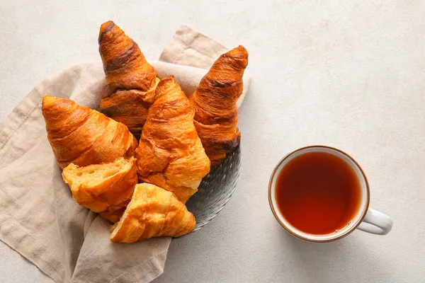 Croissants and afternoon tea Stock Photos, Royalty Free Croissants and ...