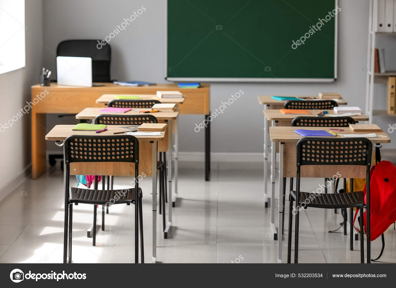 Interior Classroom Prepared Lesson Stock Photo by ©serezniy 532203534