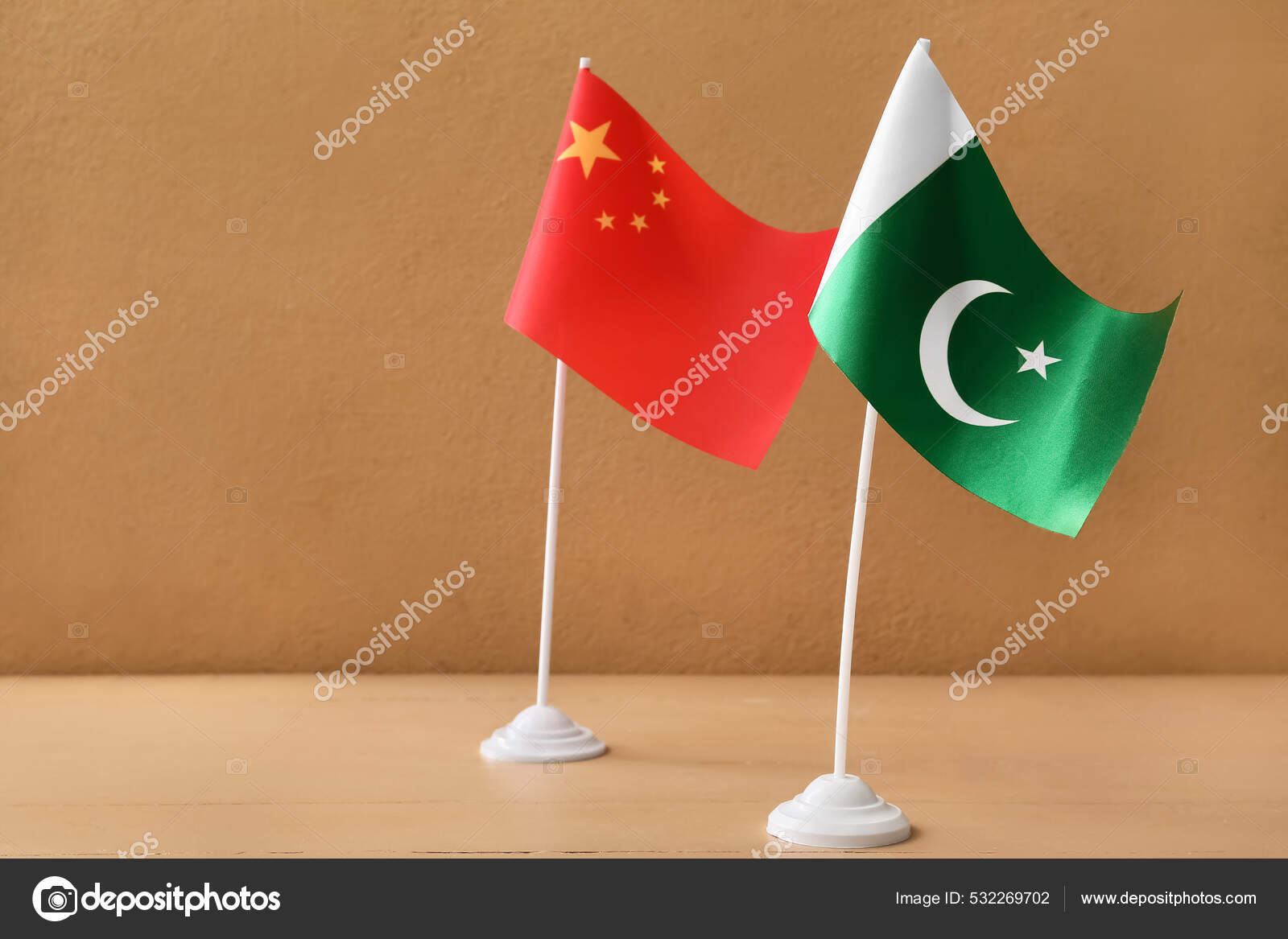 Flags China Pakistan Color Background — Stock Photo © serezniy #532269702