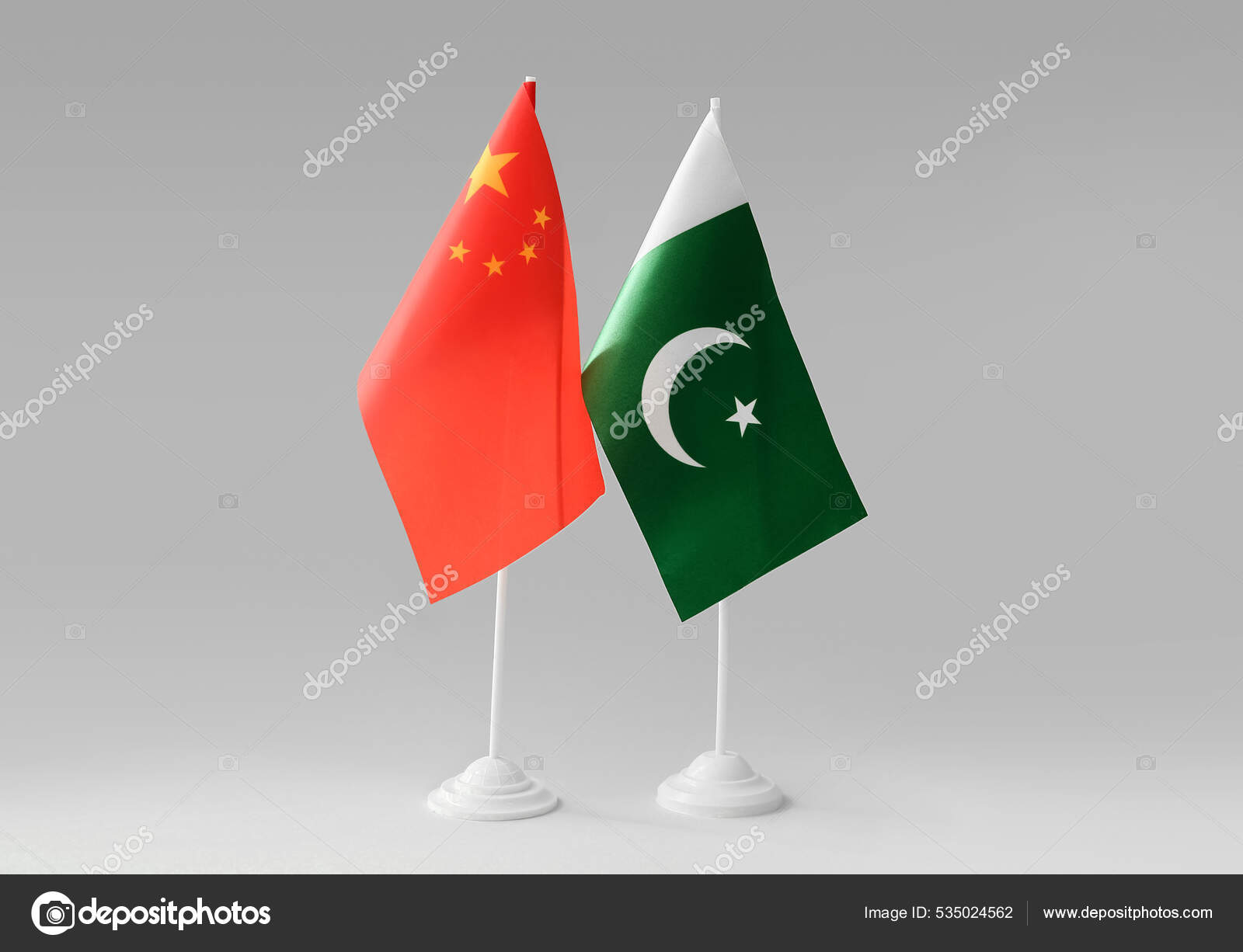 Flags China Pakistan Light Background Stock Photo by ©serezniy 535024562