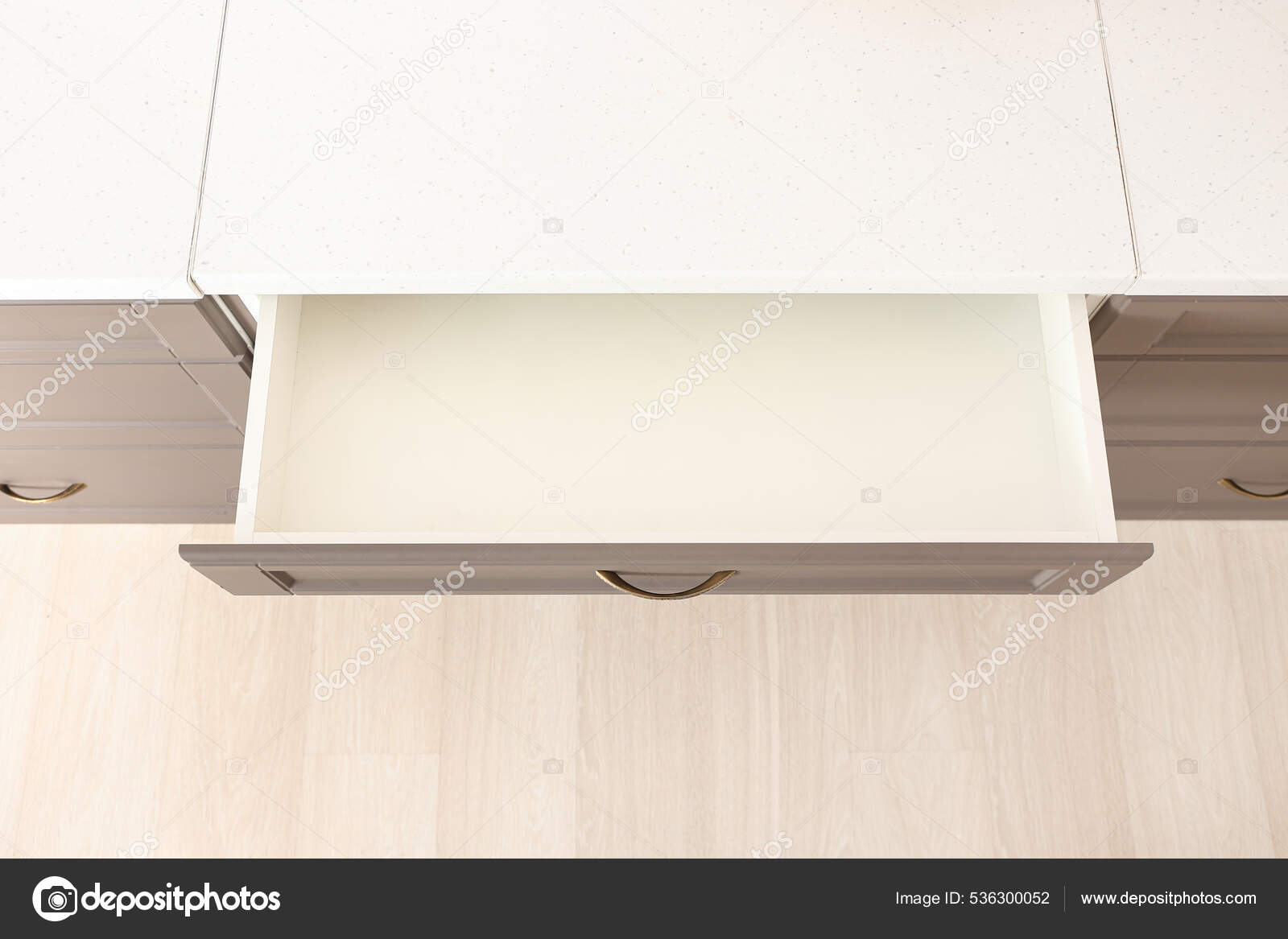 Opened Kitchen Drawer Room Stock Photo by ©serezniy 536300052