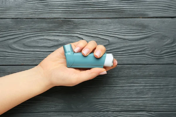 Female Hand Inhaler Asthma Light Background Stock Photo by ©serezniy ...