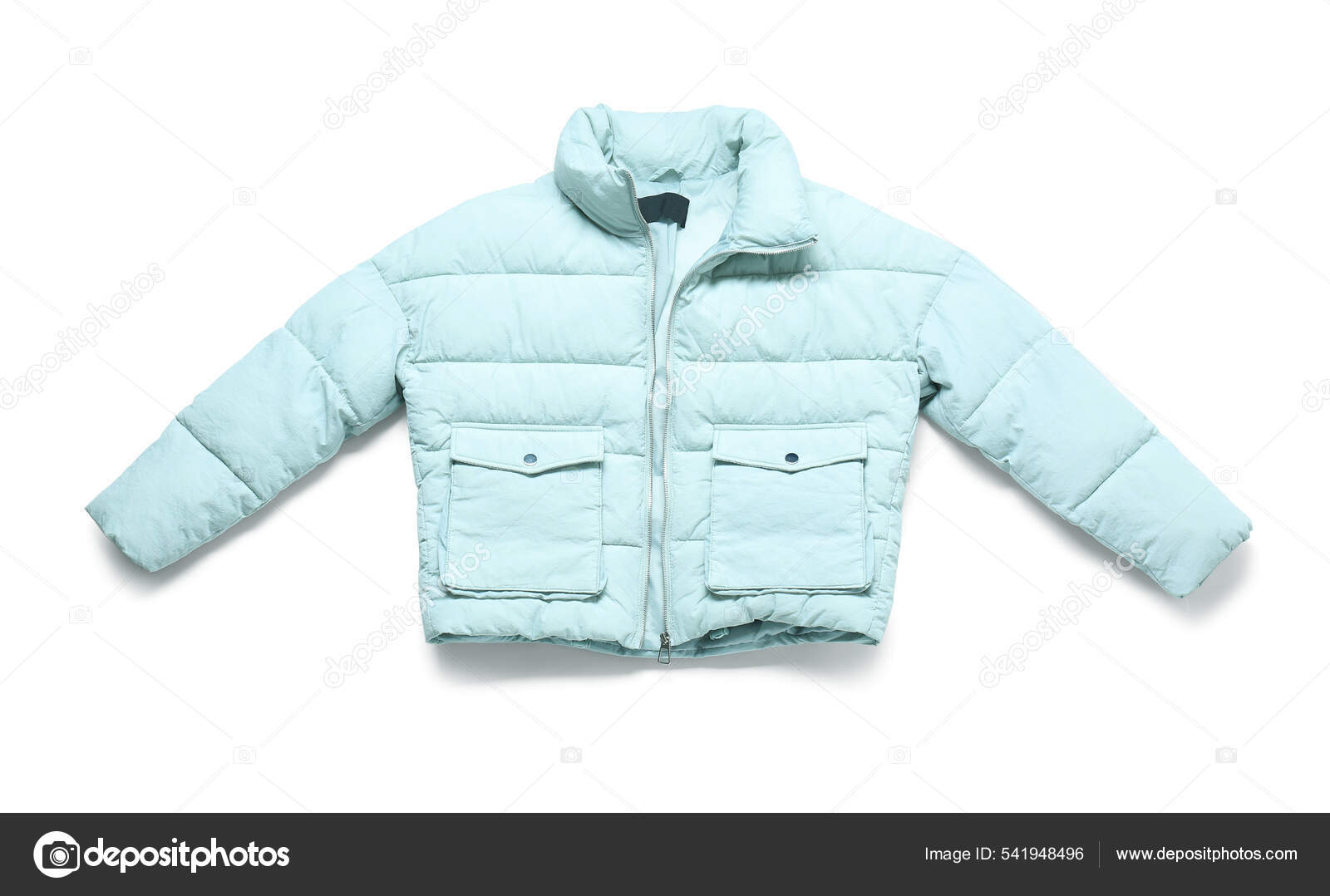 Female Winter Jacket White Background — Stock Photo © serezniy #541948496