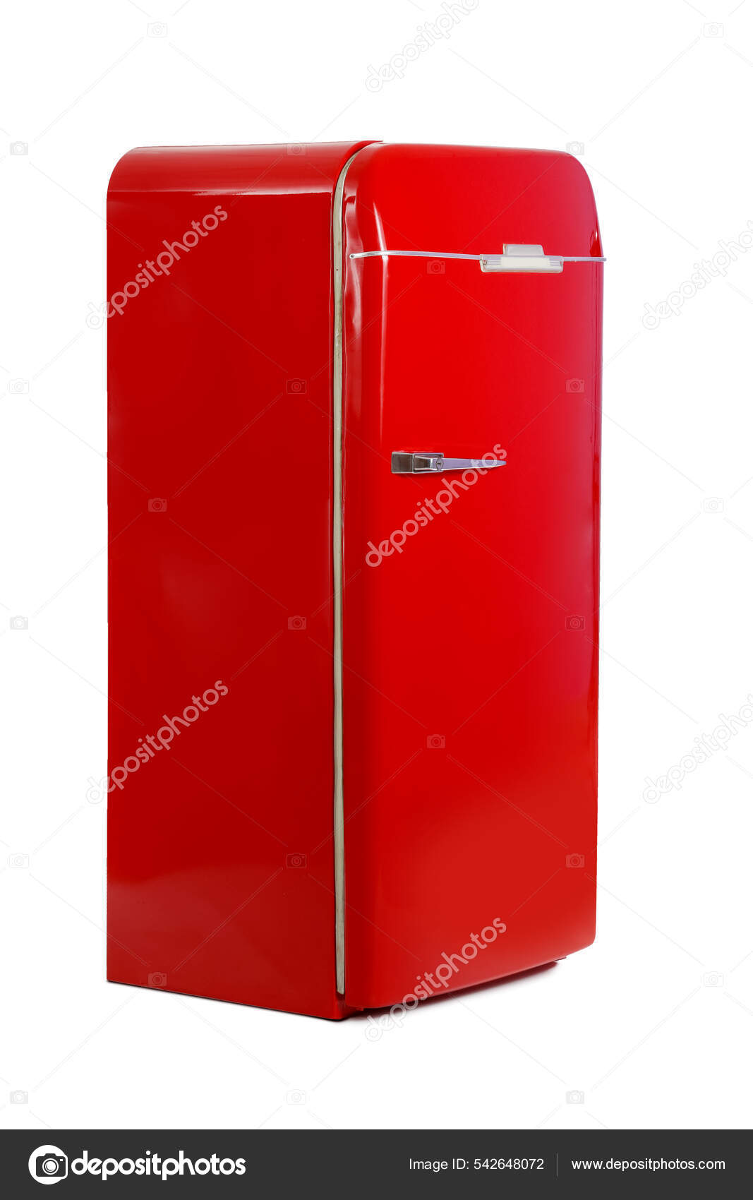 Red Fridge White Background — Stock Photo © serezniy #542648072