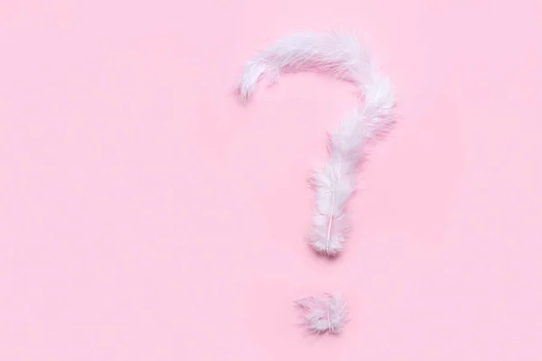 Question Mark Made Marshmallows Pink Background Stock Photo by ...