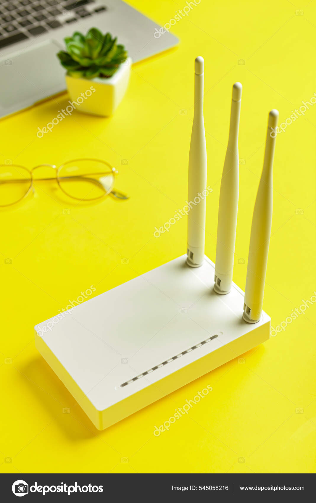 White Router Color Background Stock Photo by ©serezniy 545058216