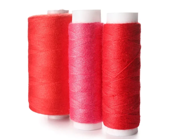 Red Sewing Thread Spool Needle White Background Stock Photo by ...