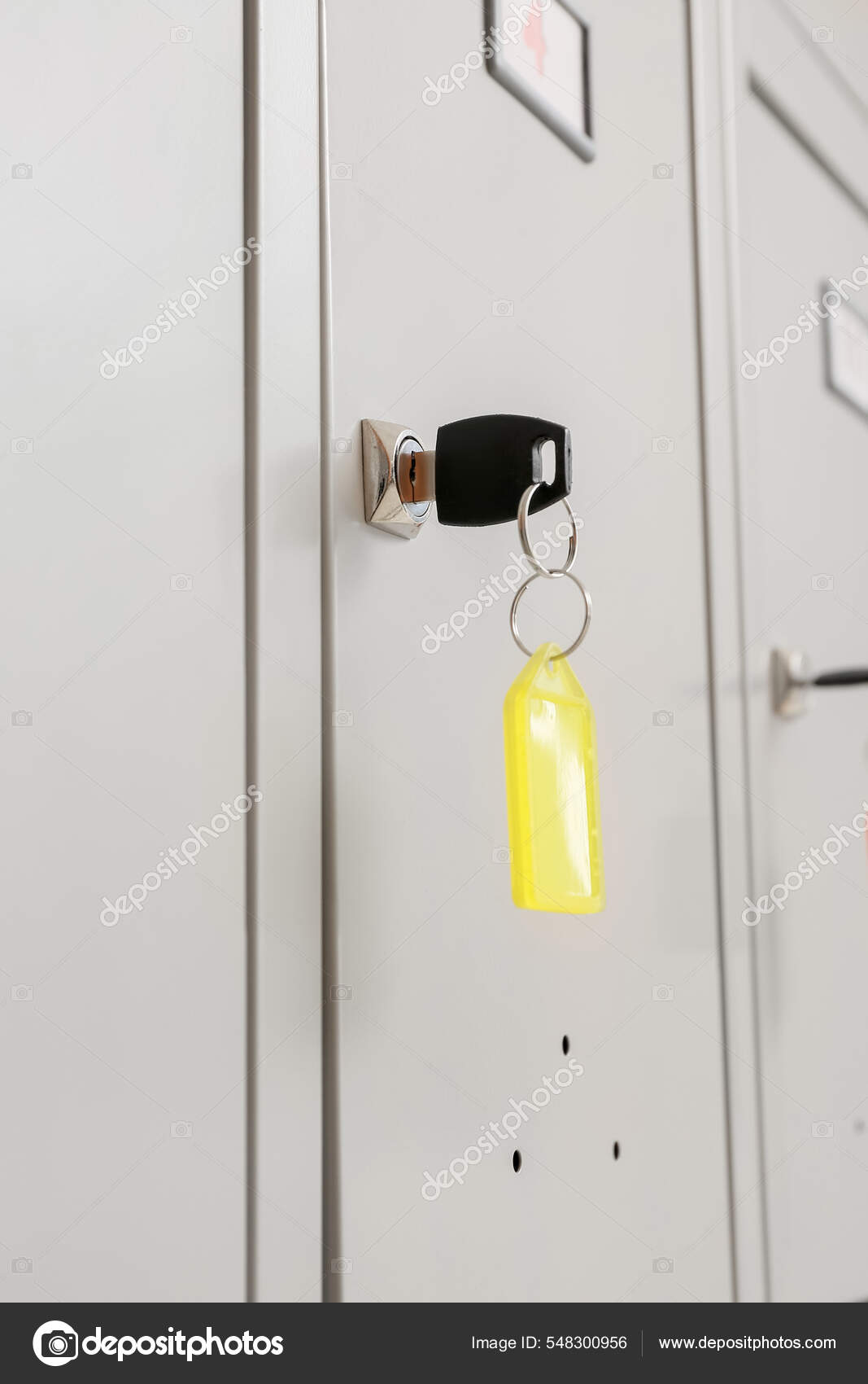 Modern Steel Locker Closeup View — Stock Photo © serezniy #548300956