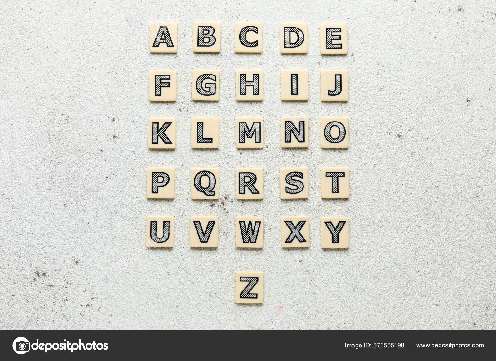 Different Letters White Background Alphabet Concept — Stock Photo ...