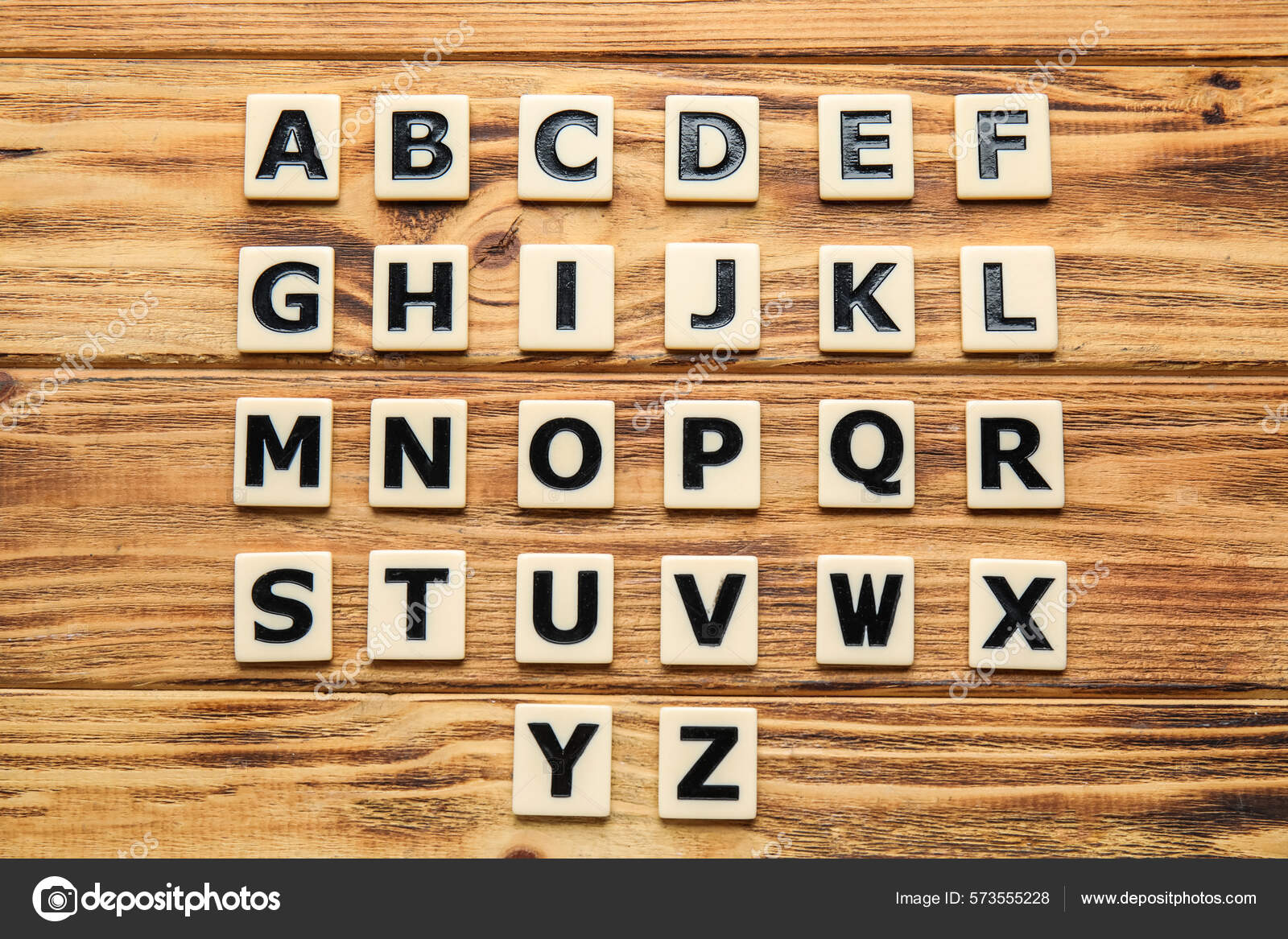 Different Letters Wooden Background Alphabet Concept Stock Photo by ...