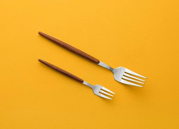 Blank Card Stainless Steel Fork White Background Stock Photo by ...