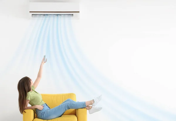 Air conditioner girl Stock Photos, Royalty Free Air conditioner girl ...