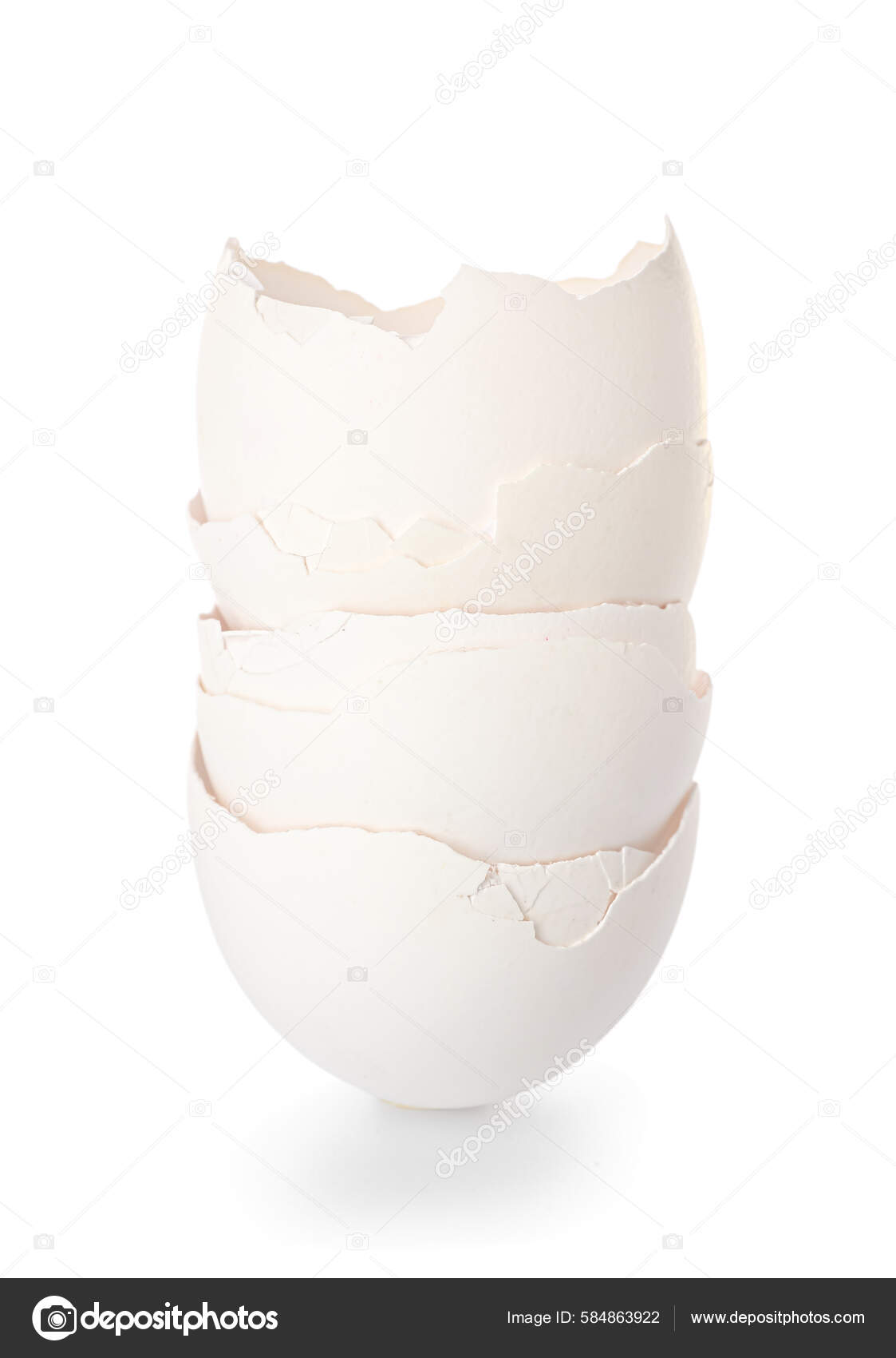 Stack Egg Shells White Background Stock Photo by ©serezniy 584863922