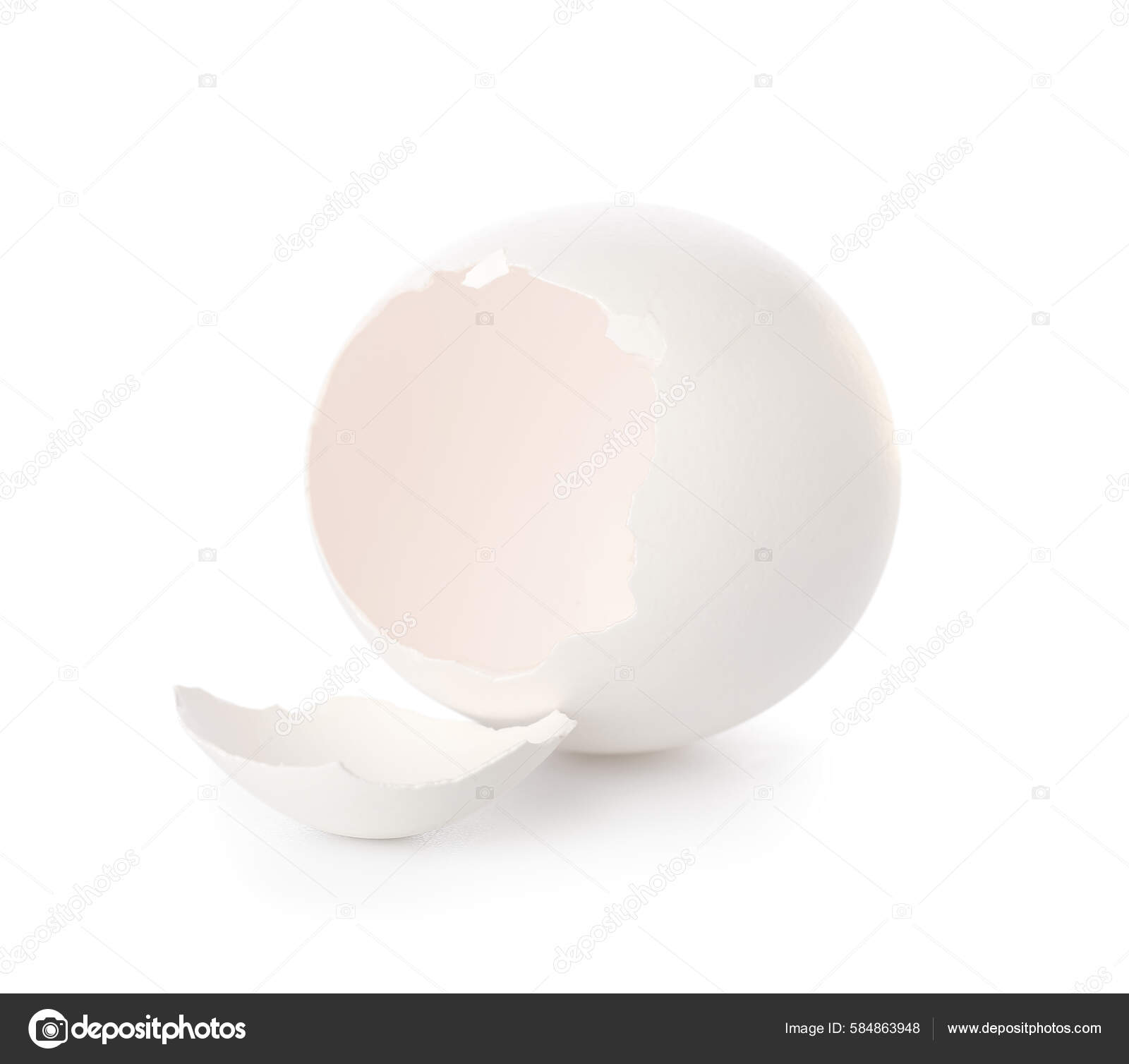 Egg Shell Isolated White Background — Stock Photo © serezniy #584863948