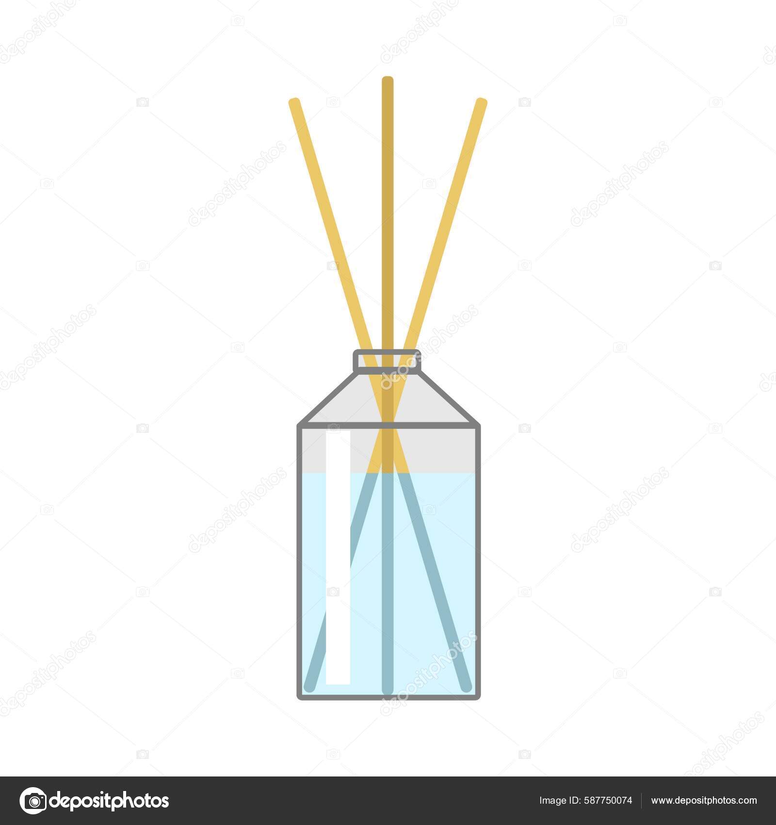 Reed Diffuser White Background Stock Vector by ©serezniy 587750074