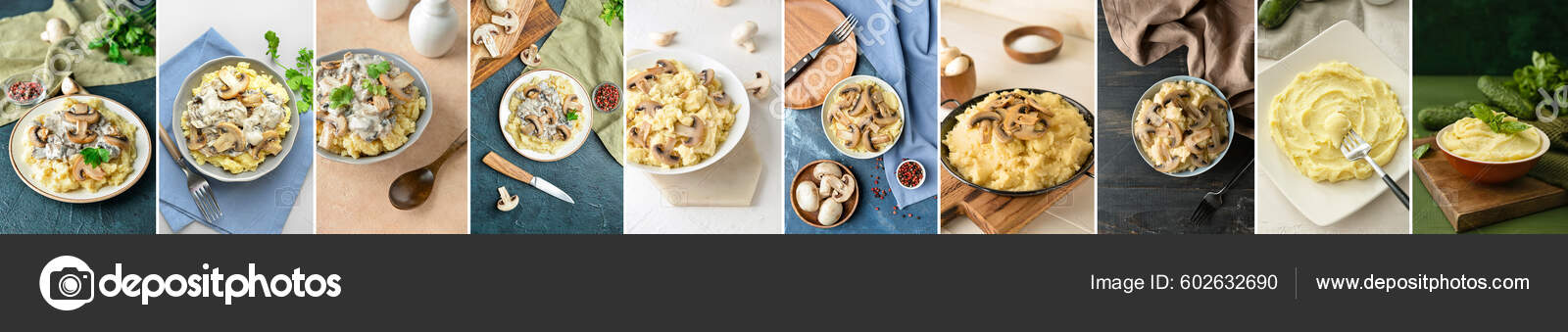 Collage Tasty Homemade Mashed Potato: fotografía de stock © serezniy ...