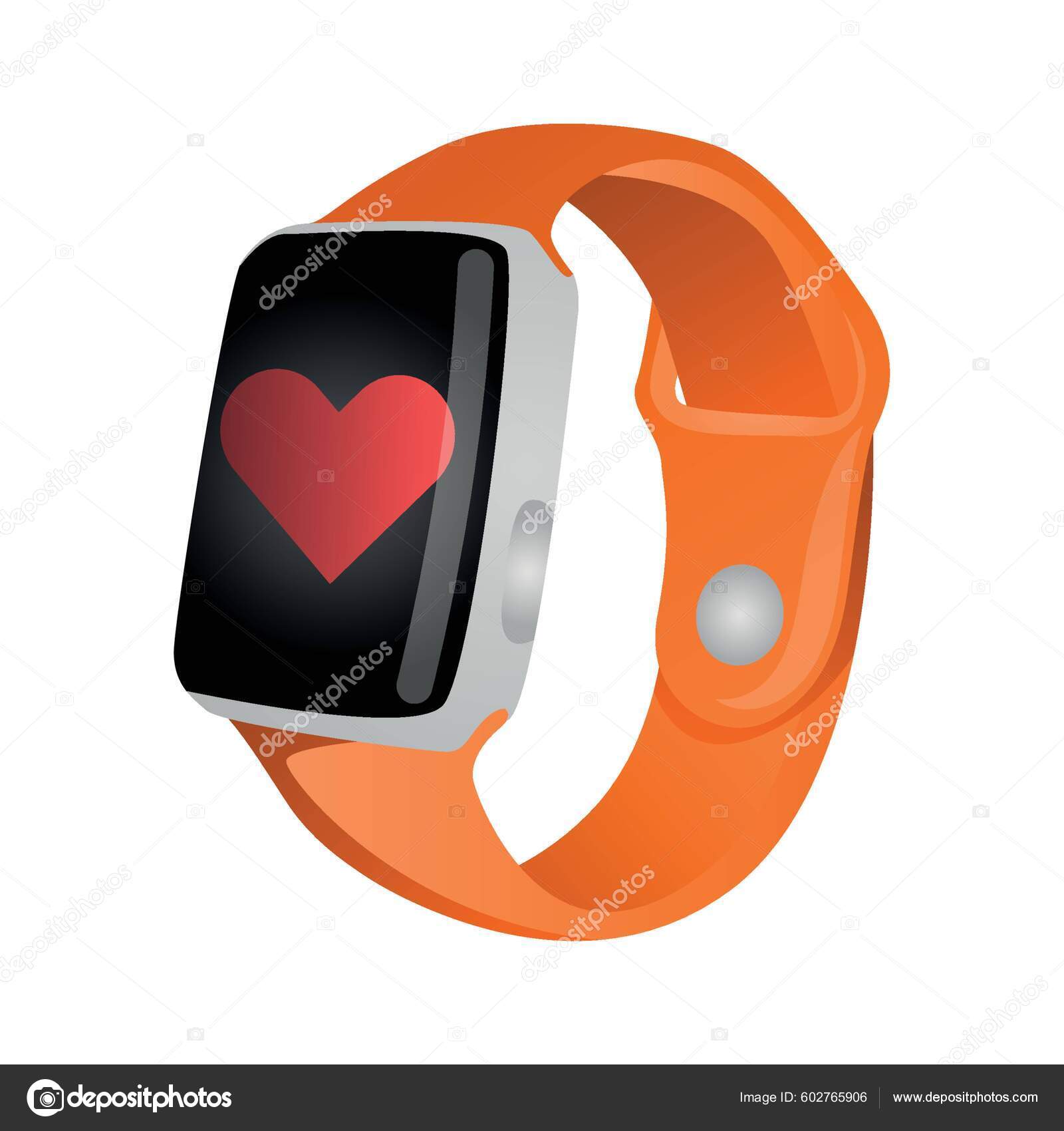 Fitness Tracker White Background Stock Vector Image by ©serezniy #602765906