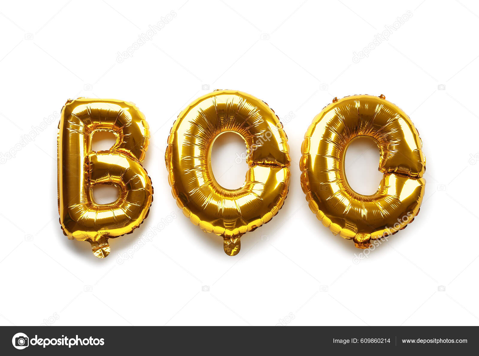 Word Boo Made Balloons White Background Halloween Celebration Stock ...