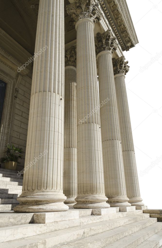Columns of courthouse isolated Stock Photo by ©Joeblack 13826877