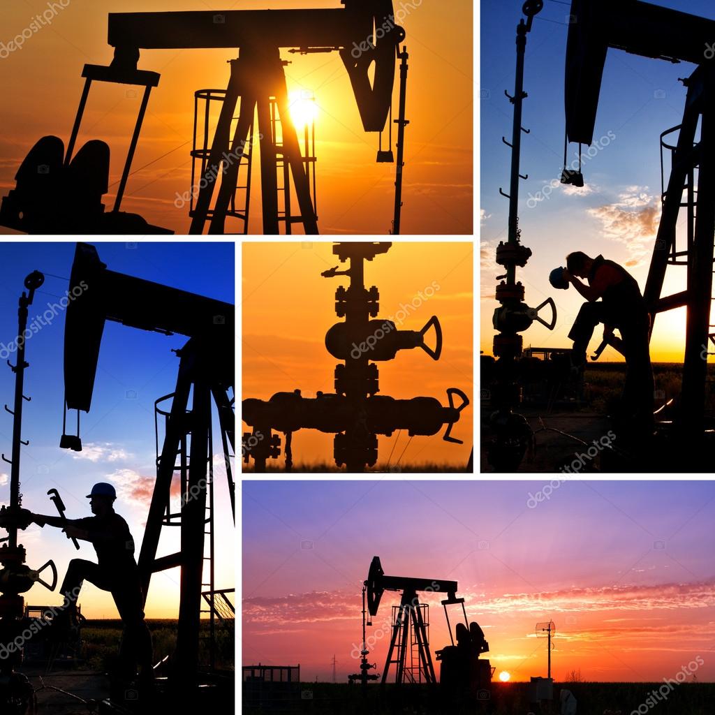 Industrial collage showing workers at work — Stock Photo © zorandim ...