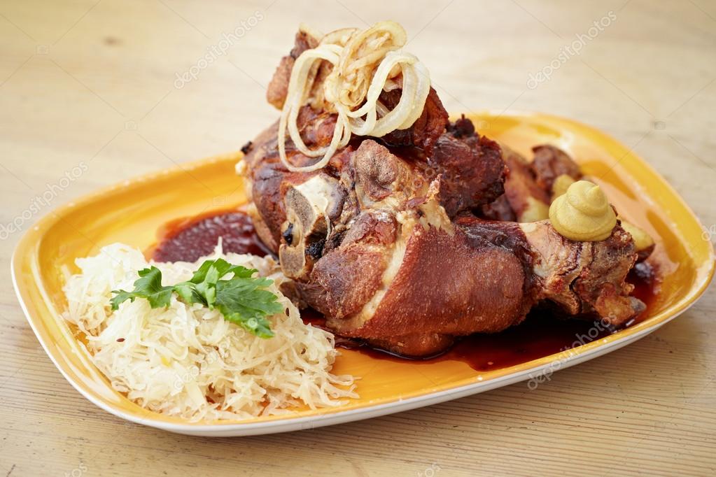 Crispy pork knuckle Stock Photo by ©mtoome 42028199