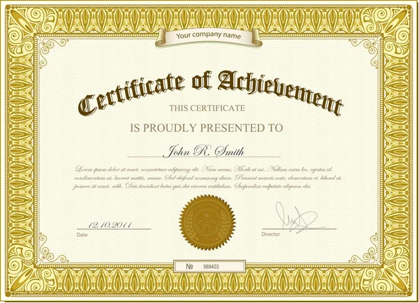 Gold detailed certificate Stock Vector Image by ©v.ryabinina #9725775