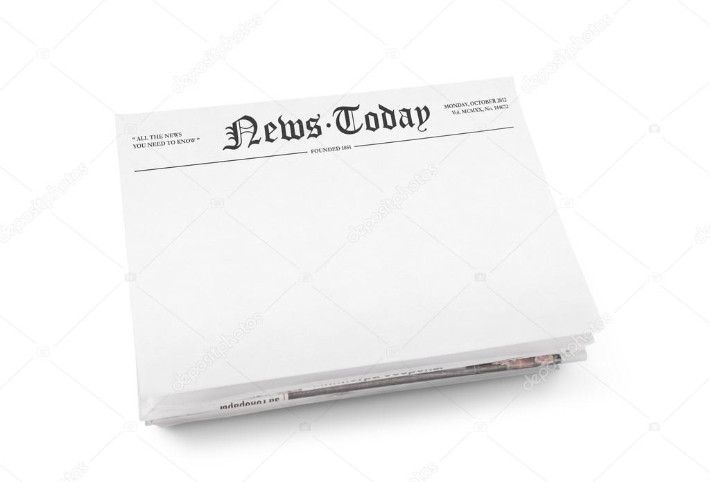 Blank Newspaper Headline Template