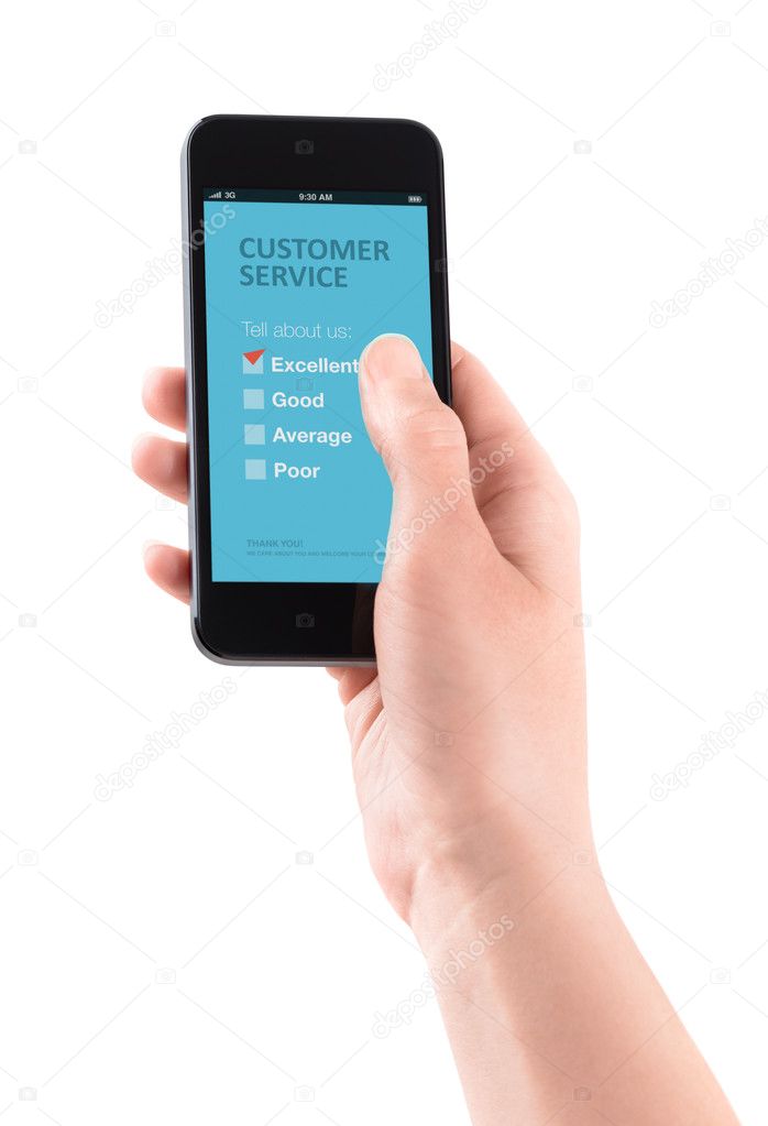 Customer service feedback on mobile Stock Photo by ©bloomua 24194401