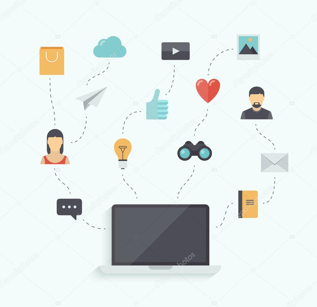 Modern communication technology flat illustration Stock Vector Image by ...