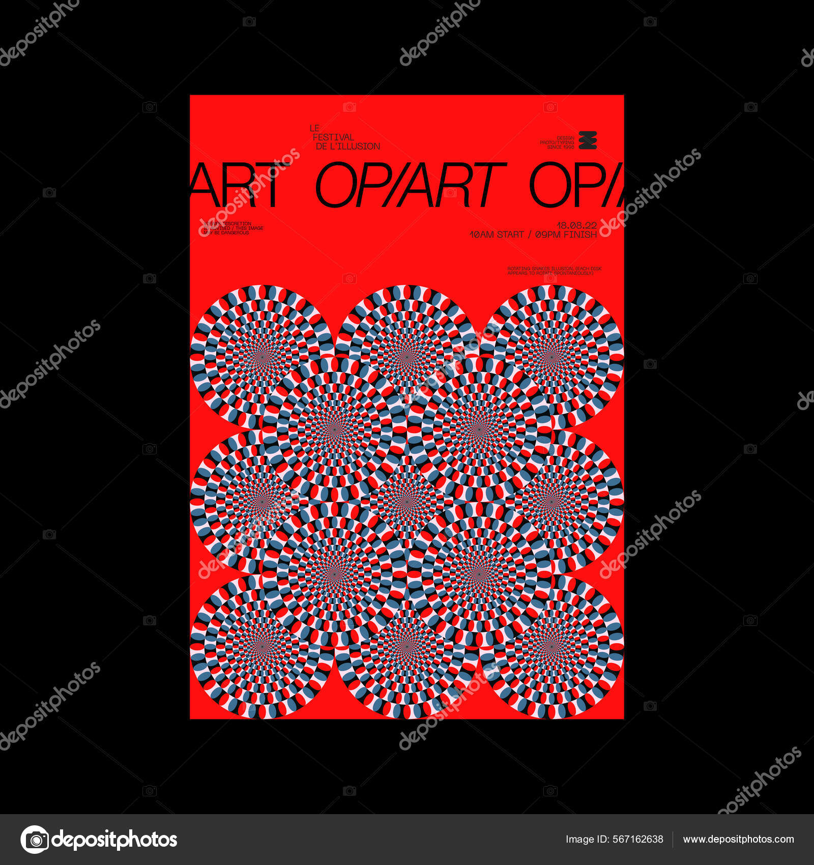 Optical Illusion Style Poster Design Layout Art Digital Graphics ...