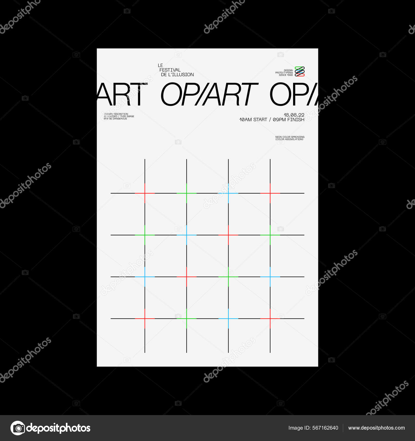 Optical Illusion Style Poster Design Layout Art Digital Graphics ...
